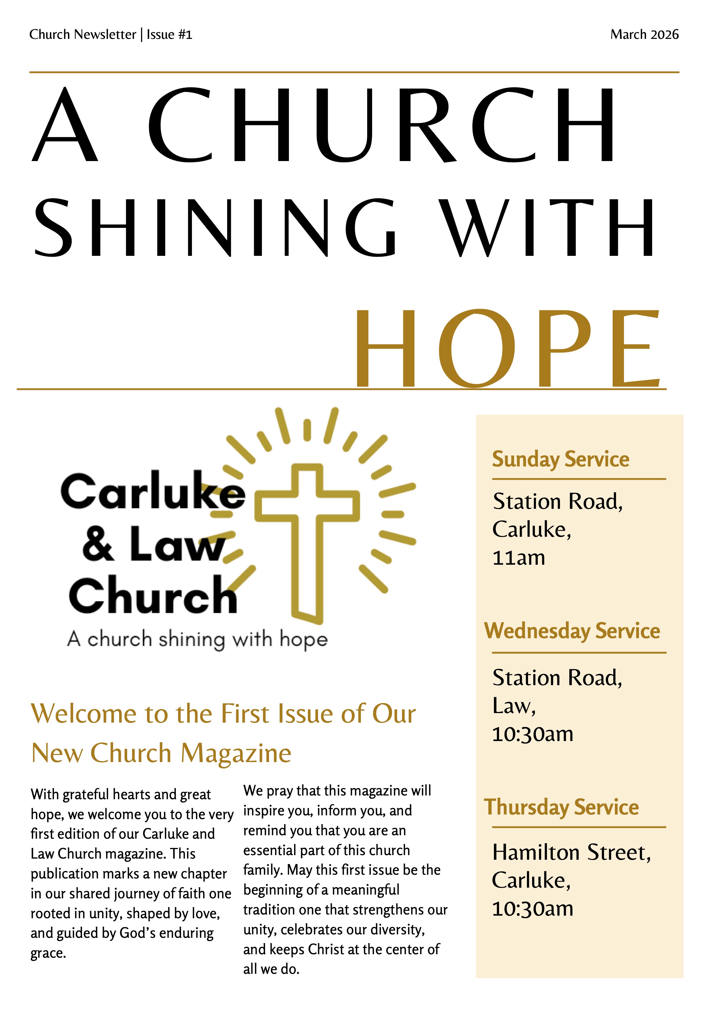 New Church Magazine March 2026 – Carluke and Law Church